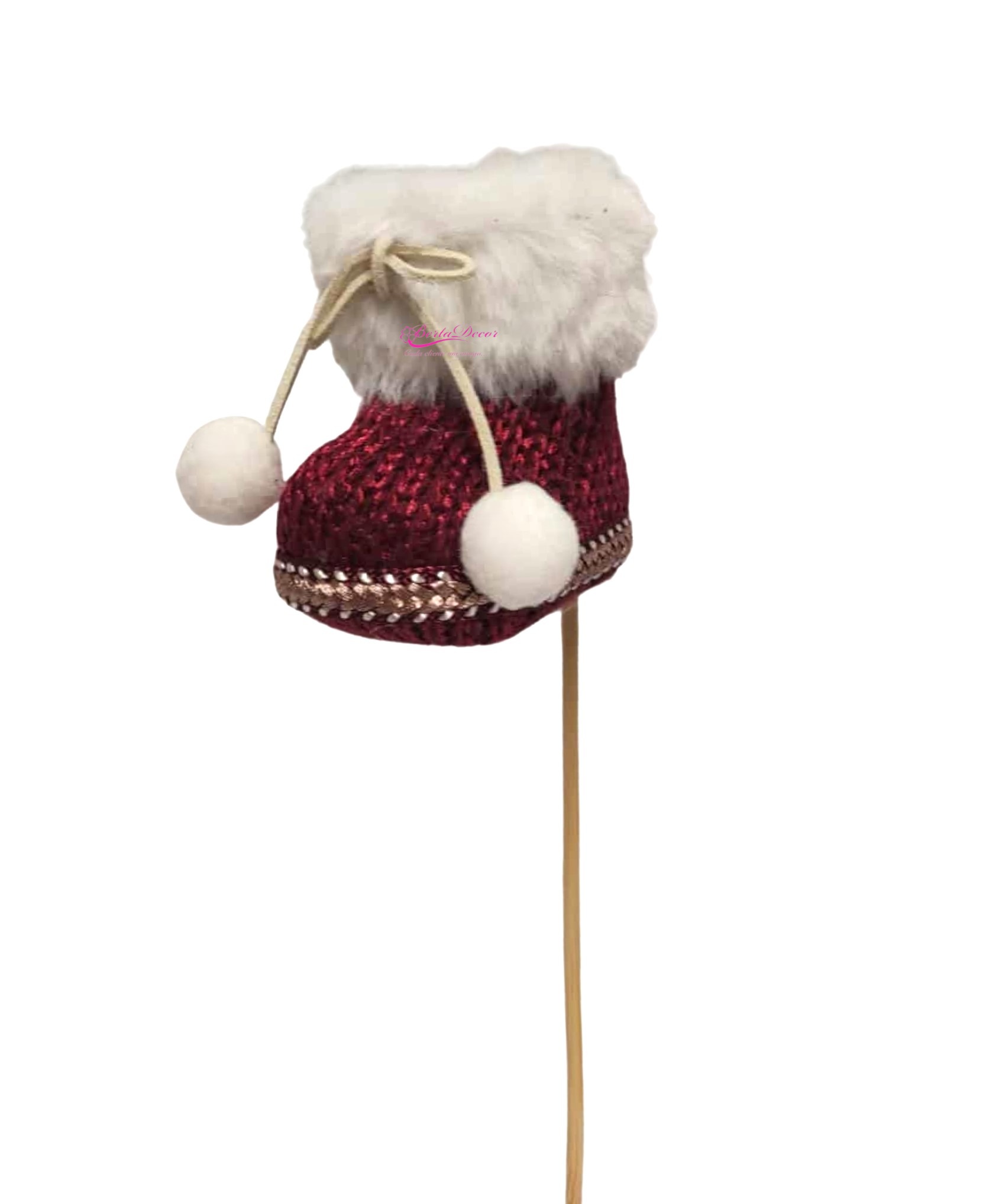 Pac. 10 Botas do Pai Natal Bordeau – Berta Decor