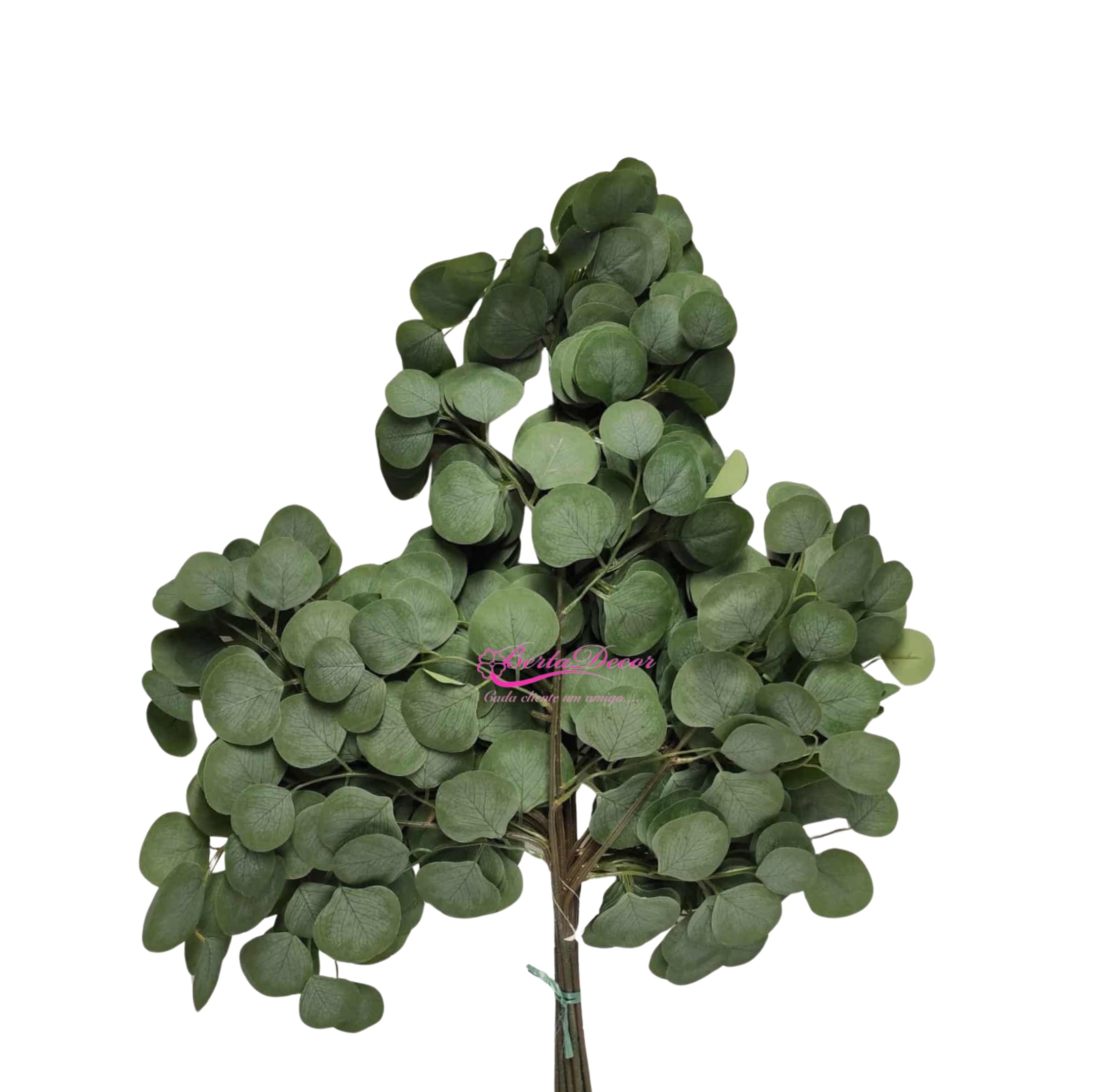 Pac. 12 Folhas Tipo Eucalipto paviola Verde – Berta Decor